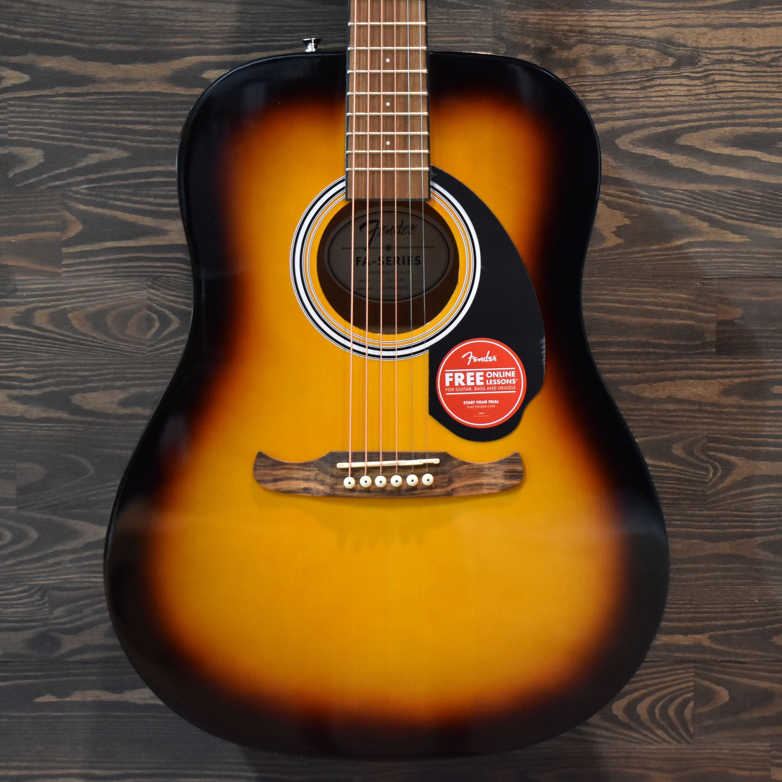 Fender FA-125 Dreadnought Sunburst Acoustic Guitar w/Gig Bag - Guitar ...